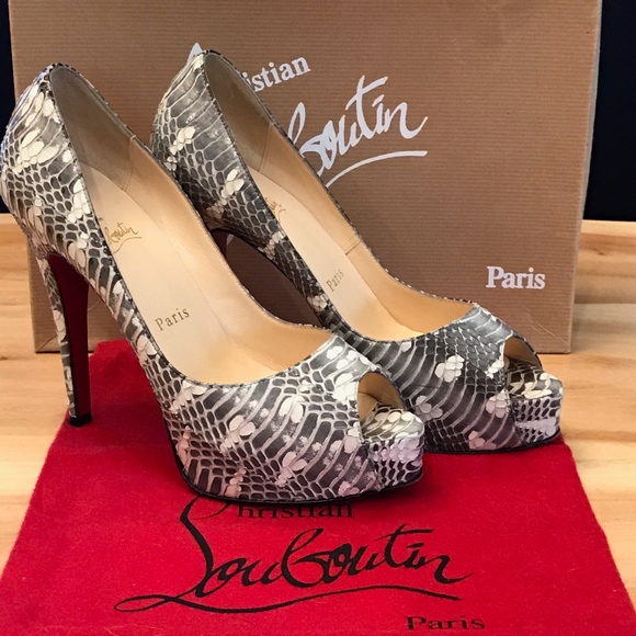 Christian Louboutin | Shoes | Louboutin Watersnake Hyper Prive 2 Heels ...